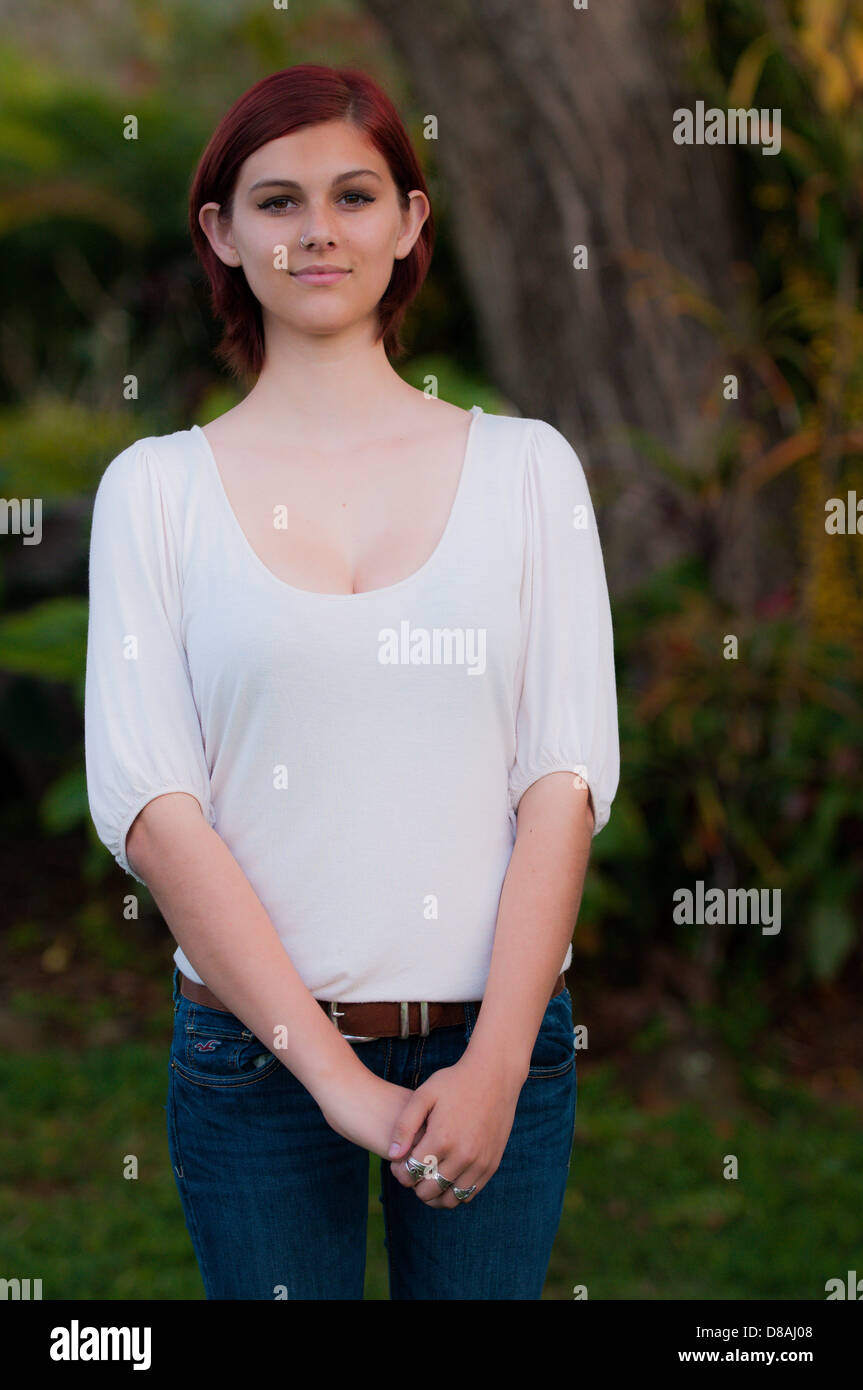 16 year old teenager, young woman portrait Stock Photo - Alamy