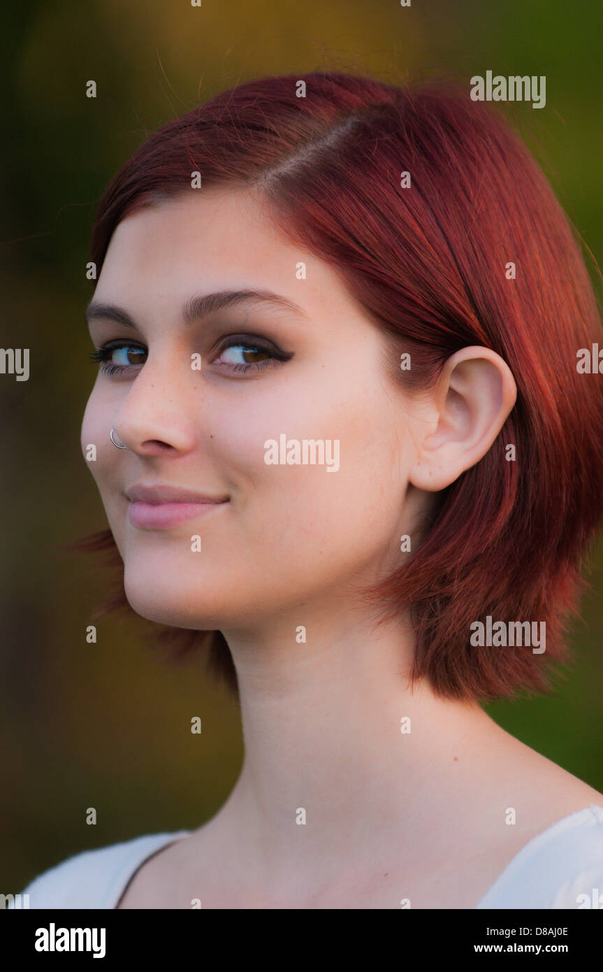 16 year old teenager, young woman portrait Stock Photo - Alamy