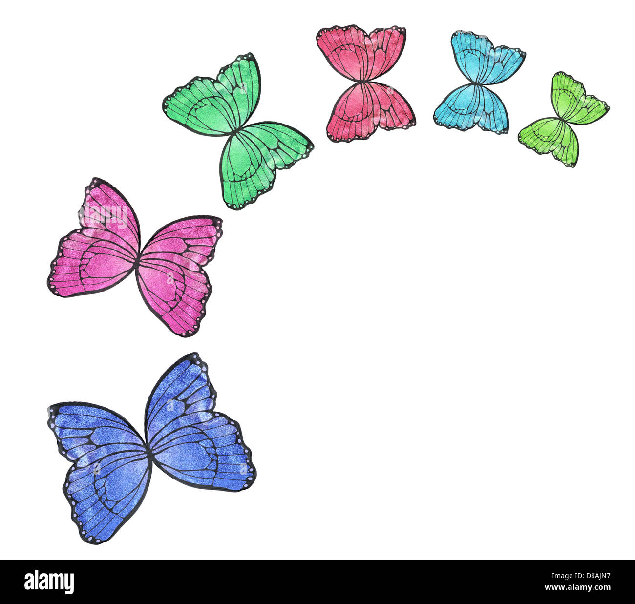 Row of butterflies hi-res stock photography and images - Alamy