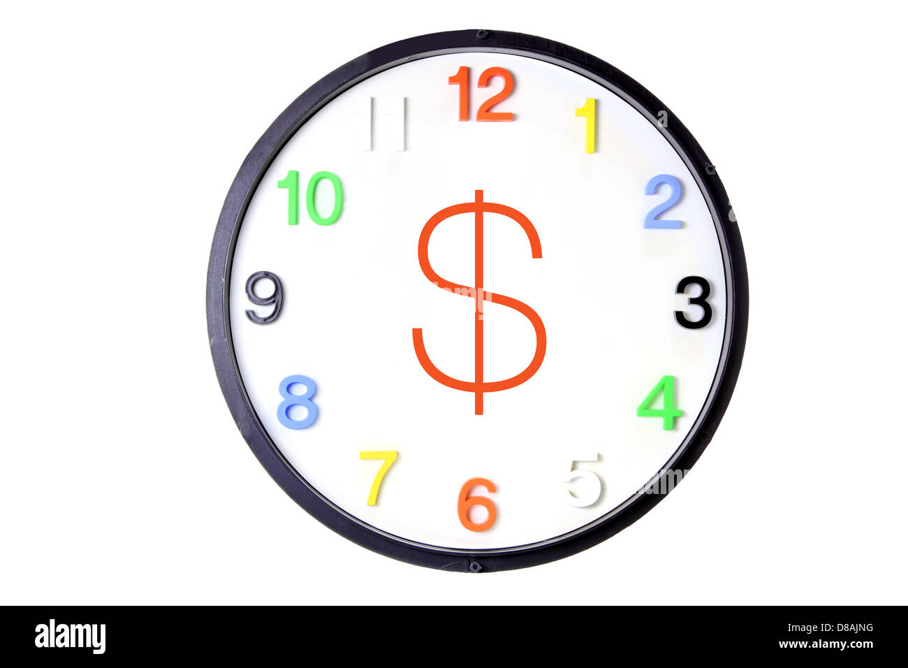 Wall Clock with Dollar Symbol Stock Photo - Alamy