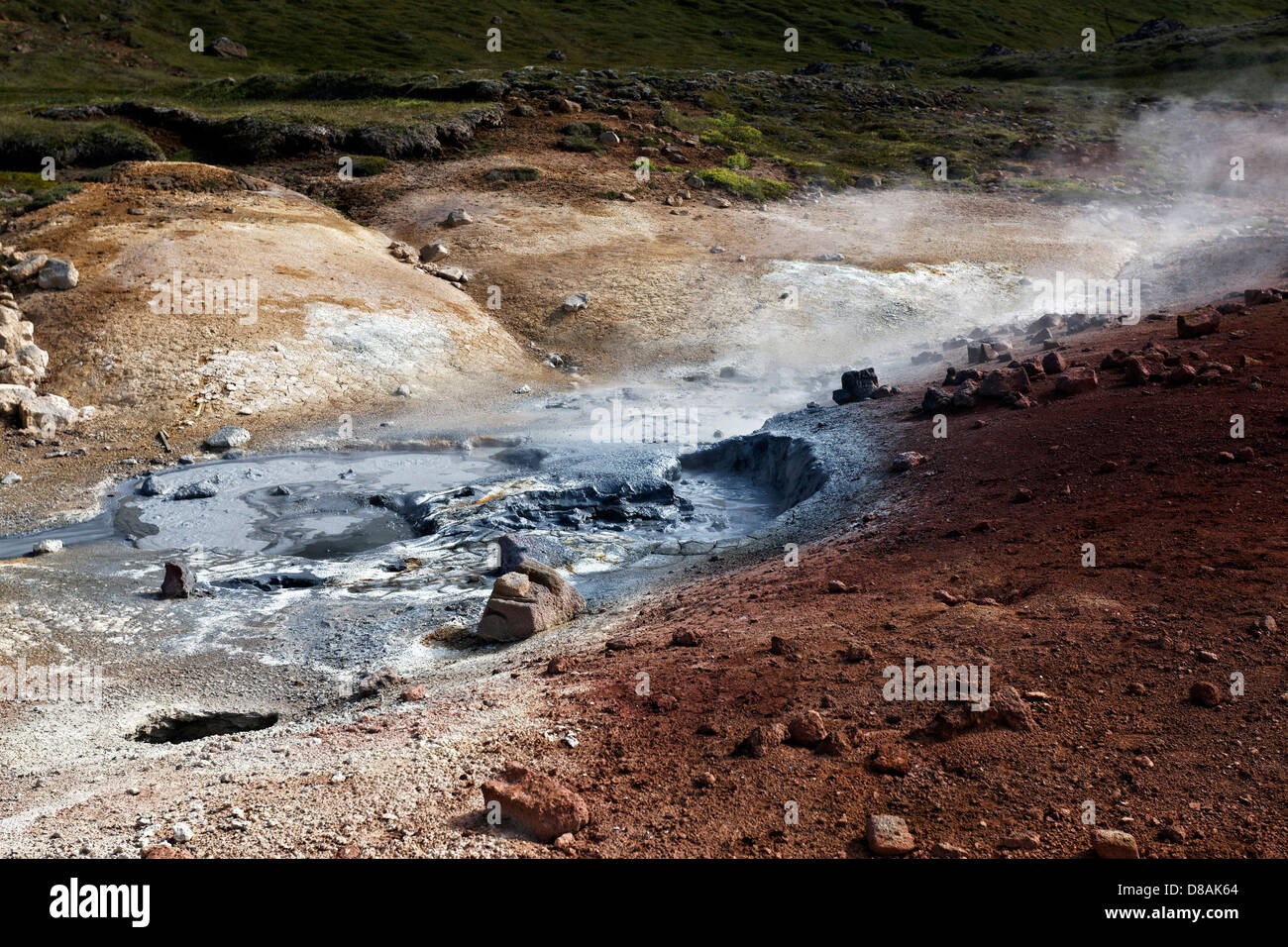 Geothermal mud pool, Hellisheidi, Iceland Stock Photo - Alamy