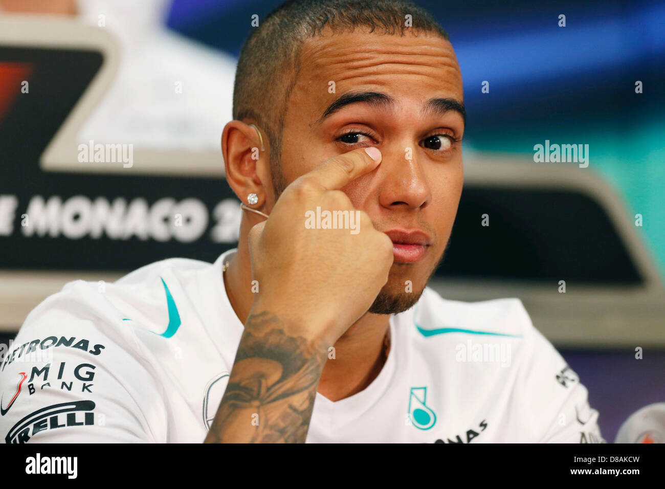 Mercedes lewis hamilton fia press conference circuit de monaco hi-res ...