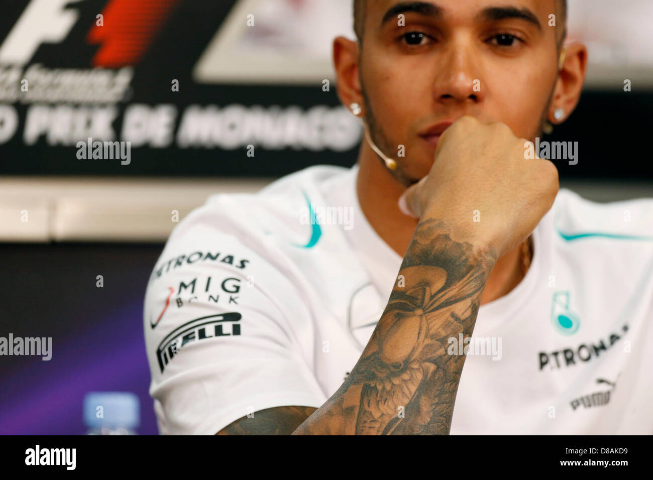 Mercedes lewis hamilton fia press conference circuit de monaco hi-res ...