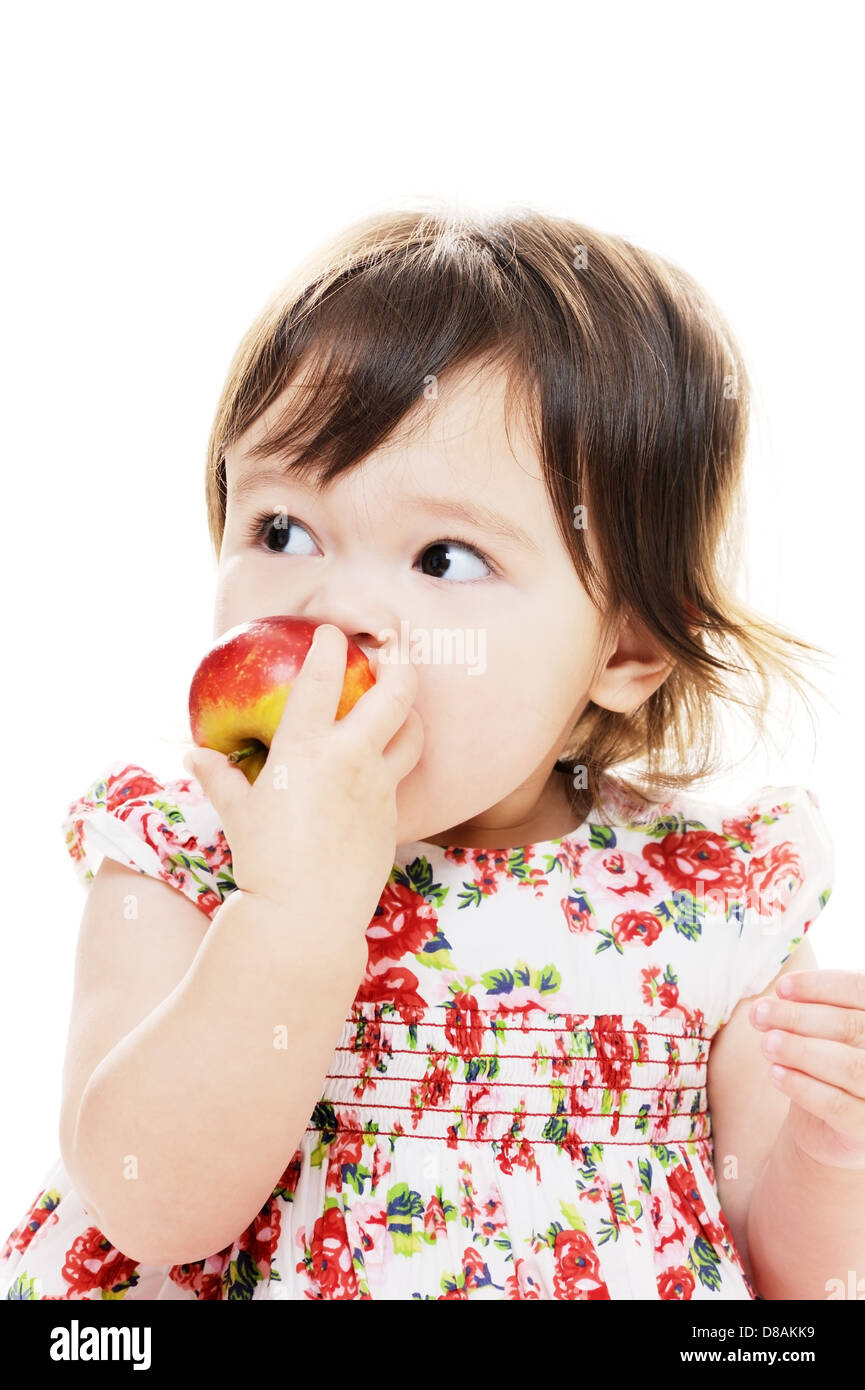Toddler biting food hi-res stock photography and images - Alamy