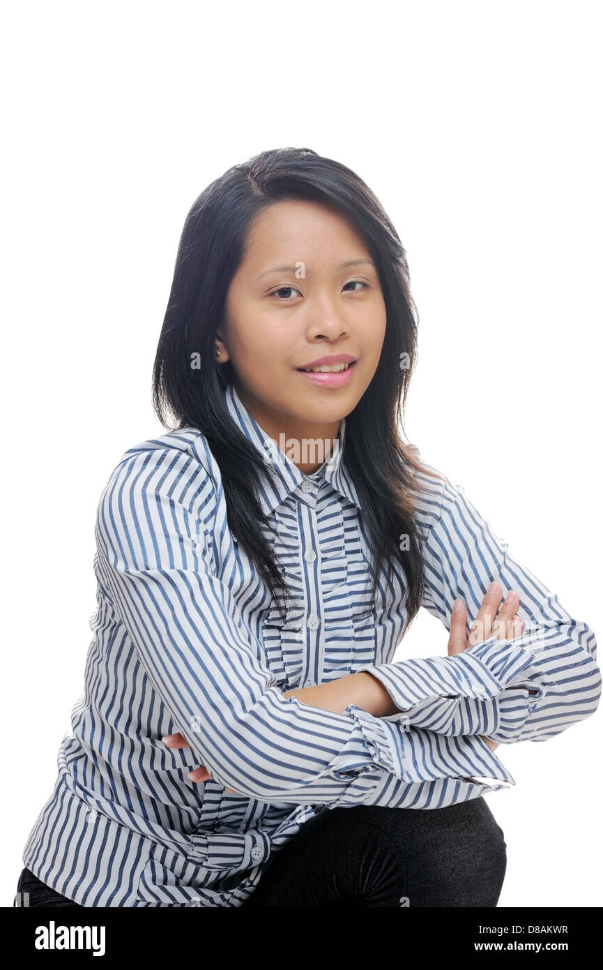 Asian lady looking smart and ready for business Stock Photo - Alamy