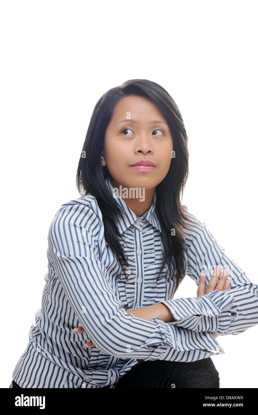 Asian girl looking away Stock Photo - Alamy
