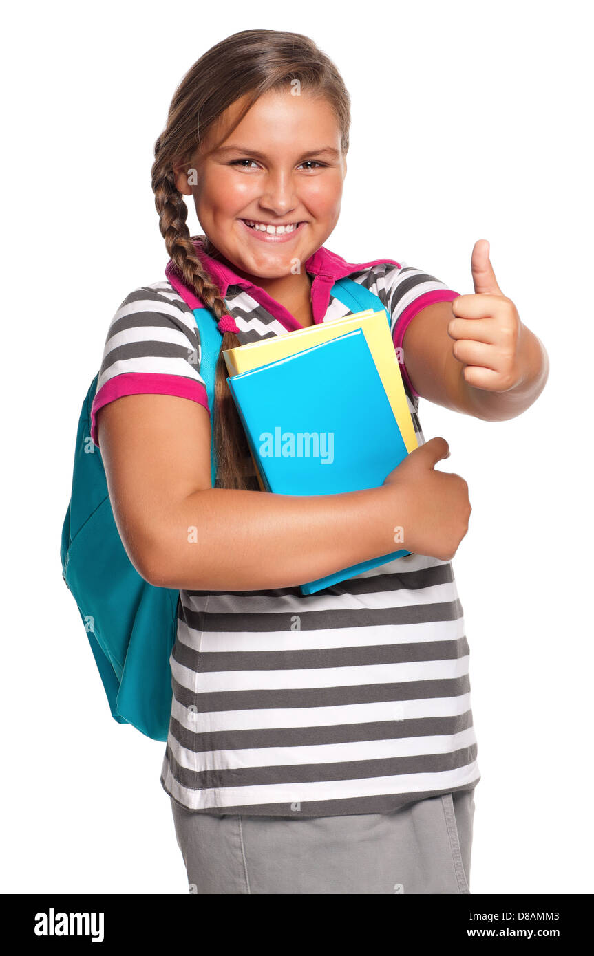 Girl with books Stock Photo - Alamy