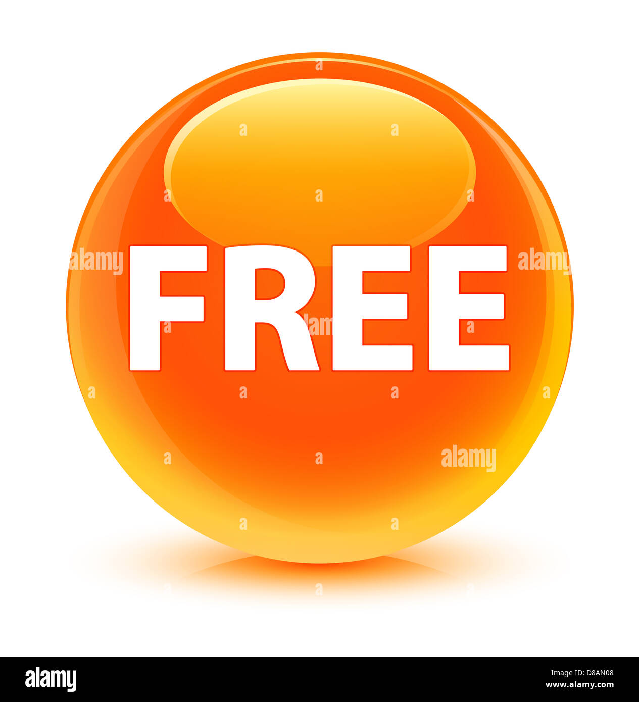 Free glassy orange button Stock Photo - Alamy