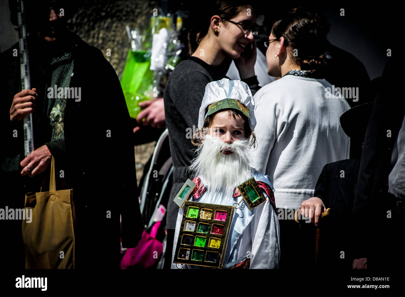 A young orthodox boy in Purim costume Photographed in Bnei Brak, Israel ...