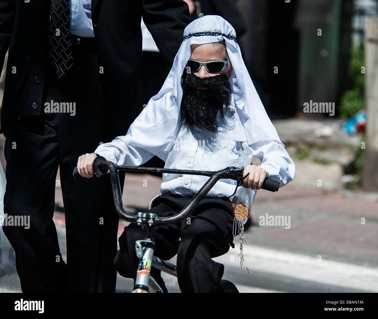 A young orthodox boy in Purim costume Photographed in Bnei Brak, Israel ...