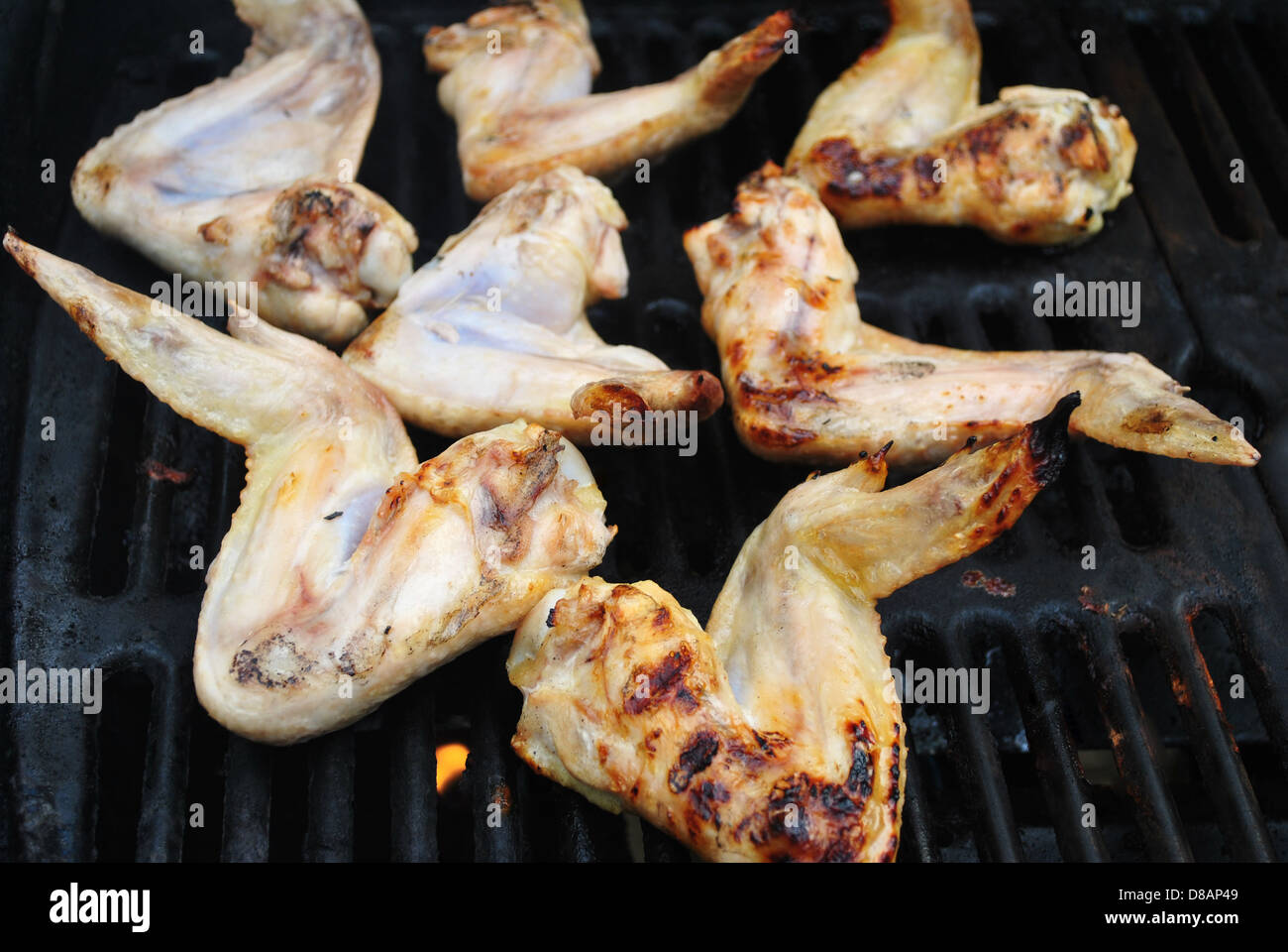 Summer Grilling Chicken Wings Stock Photo - Alamy