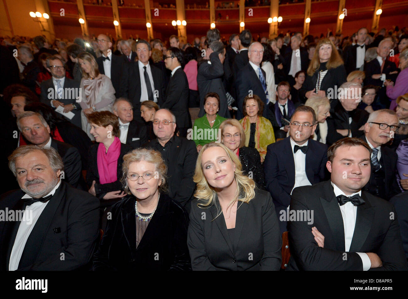 Festival chief Eva Wagner-Pasquier (2-L) and Katharina Wagner attend a ...