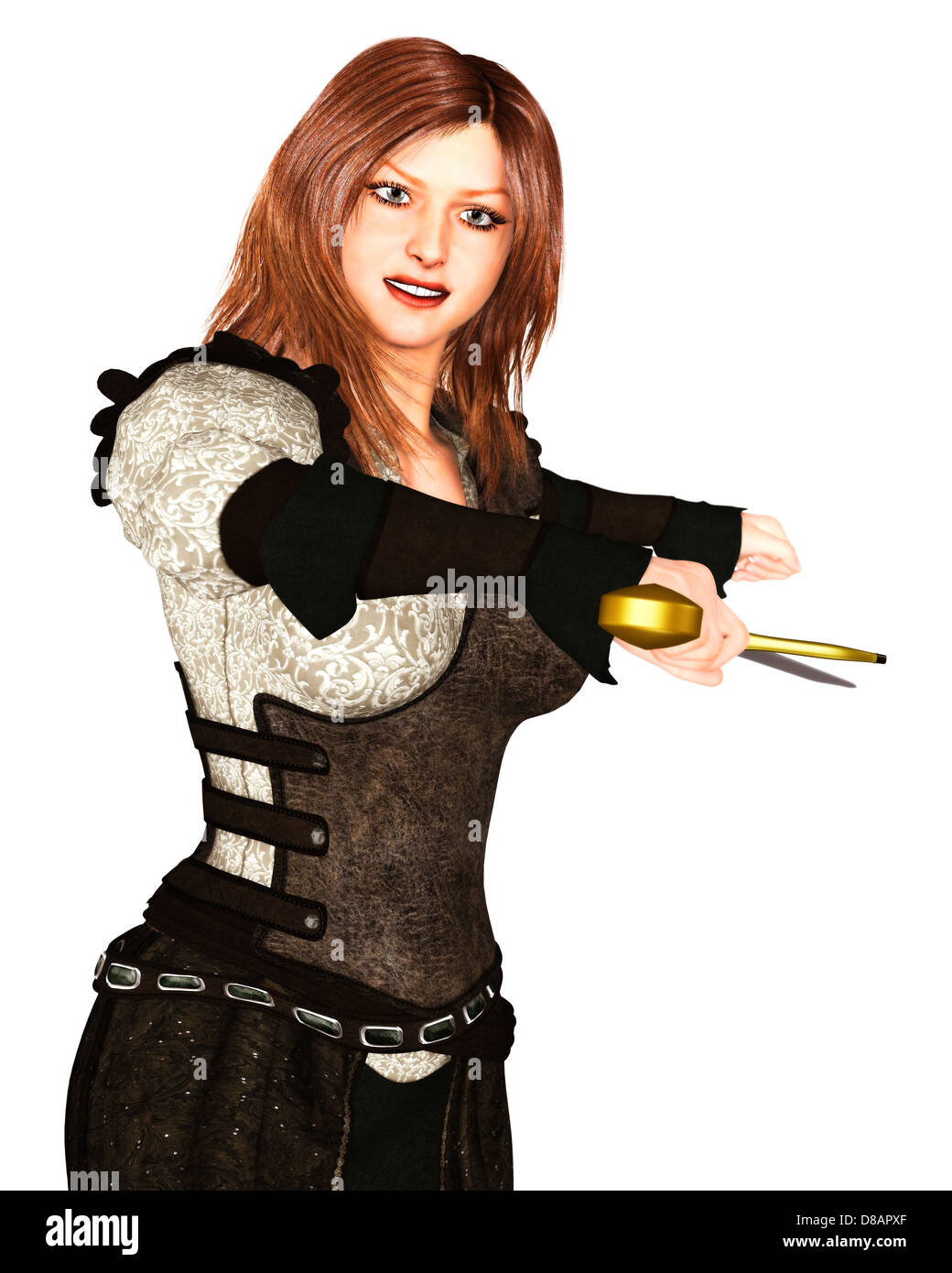 Beautiful female fighter sword hi-res stock photography and images - Alamy