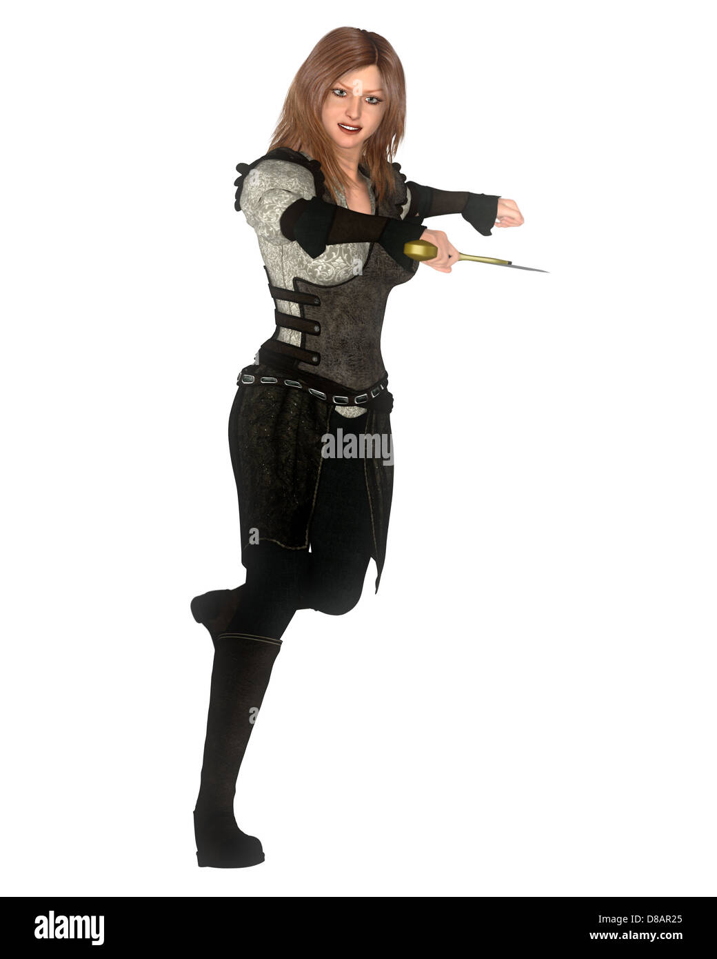 Beautiful female fighter sword hi-res stock photography and images - Alamy