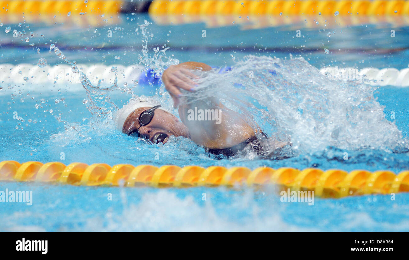 Kirsten Bruhn in action during the women's 50 meters freestyle heats at ...