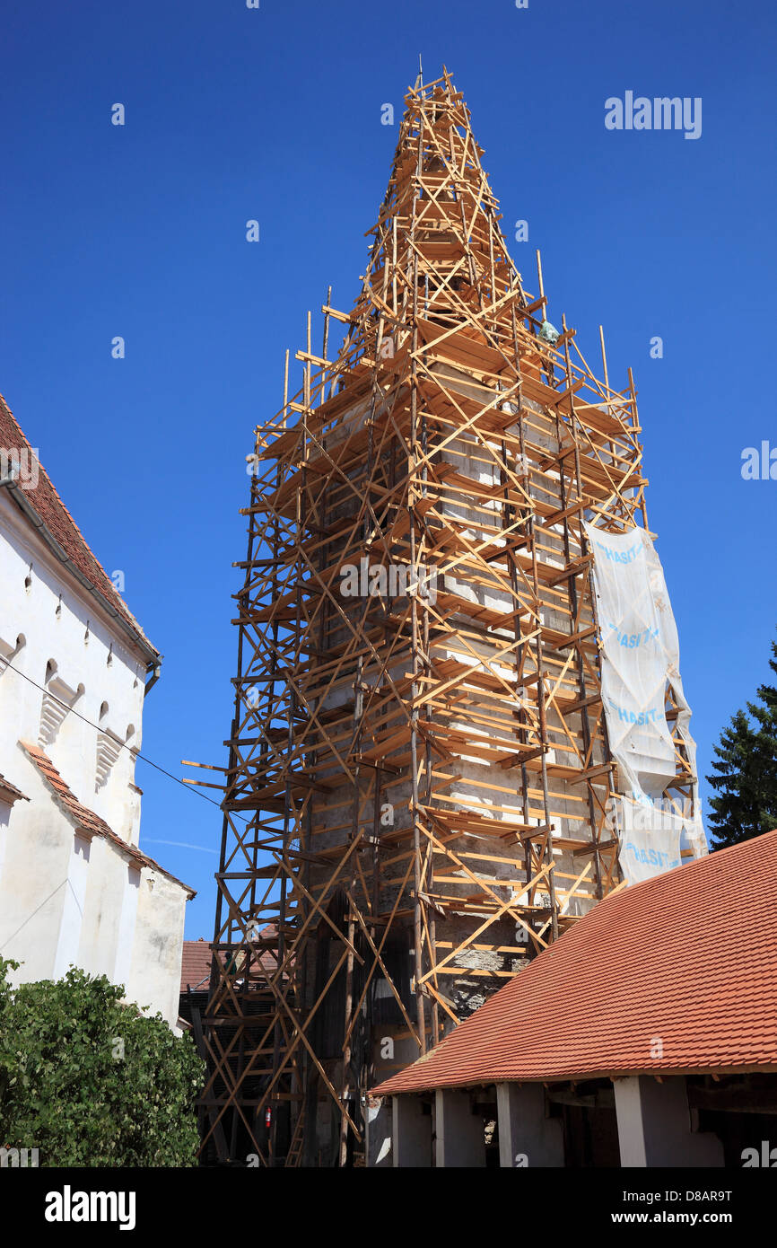 Renovation work on the UNESCO World Heritage Site, Fortified Church of ...