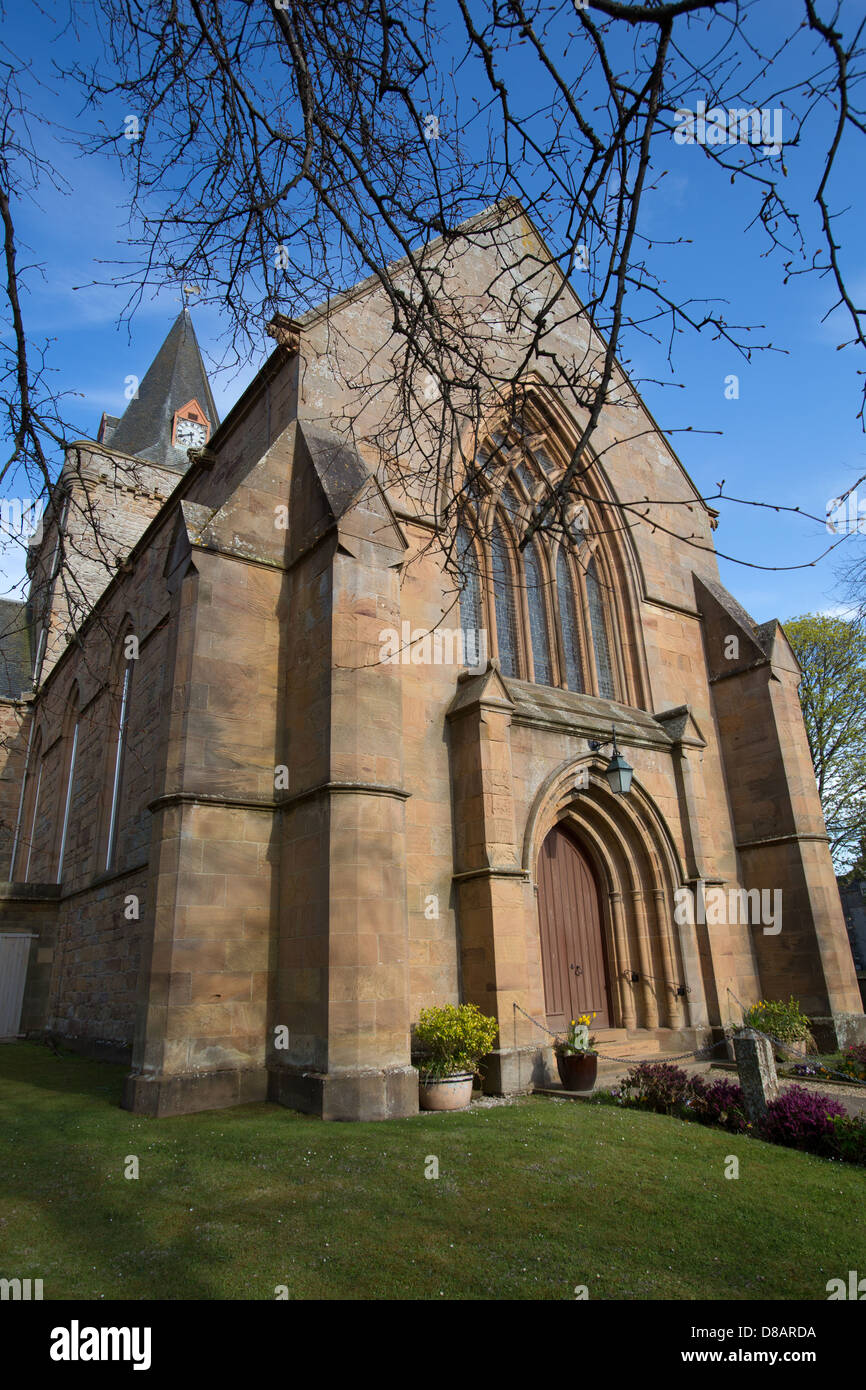 Town of Dornoch, Scotland. The west elevation and entrance to Dornoch ...