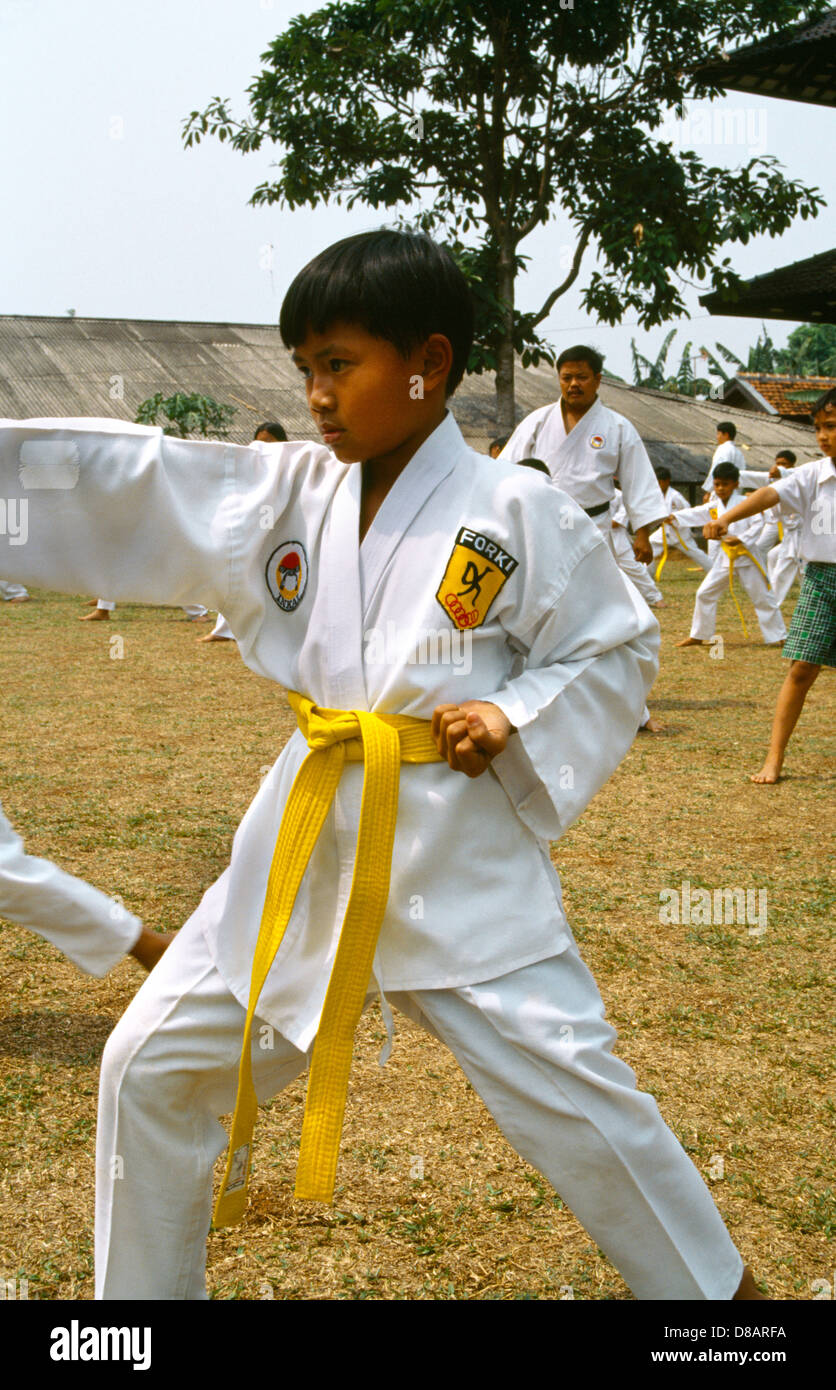 Bogor Indonesia Pergurnan School Karate Practice Stock Photo - Alamy