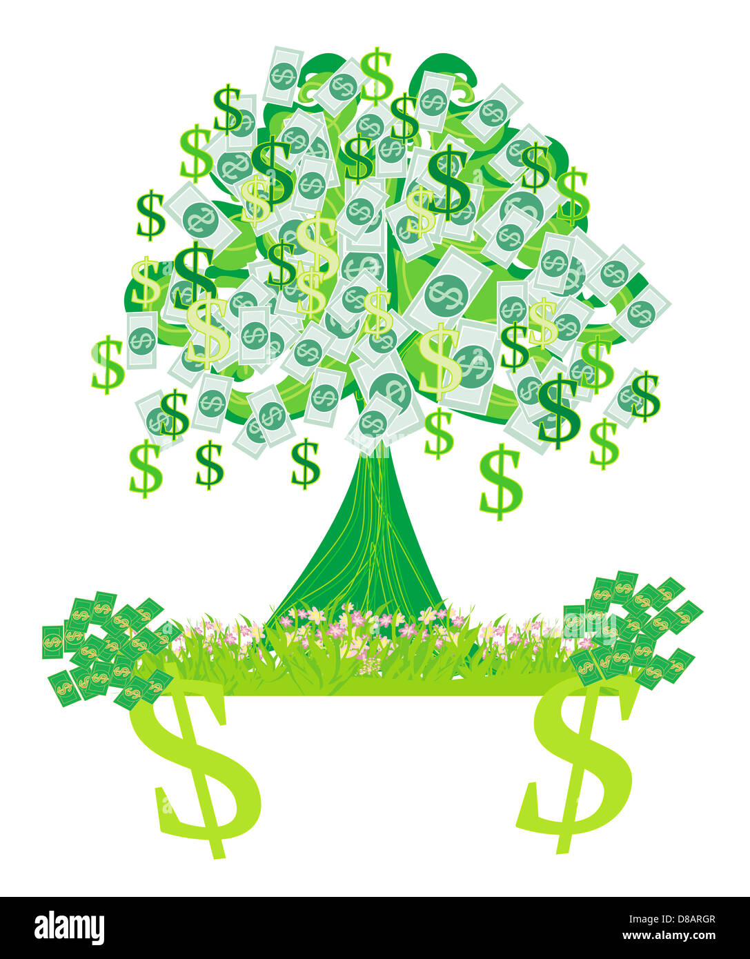 money growing on trees - abstract card Stock Photo - Alamy