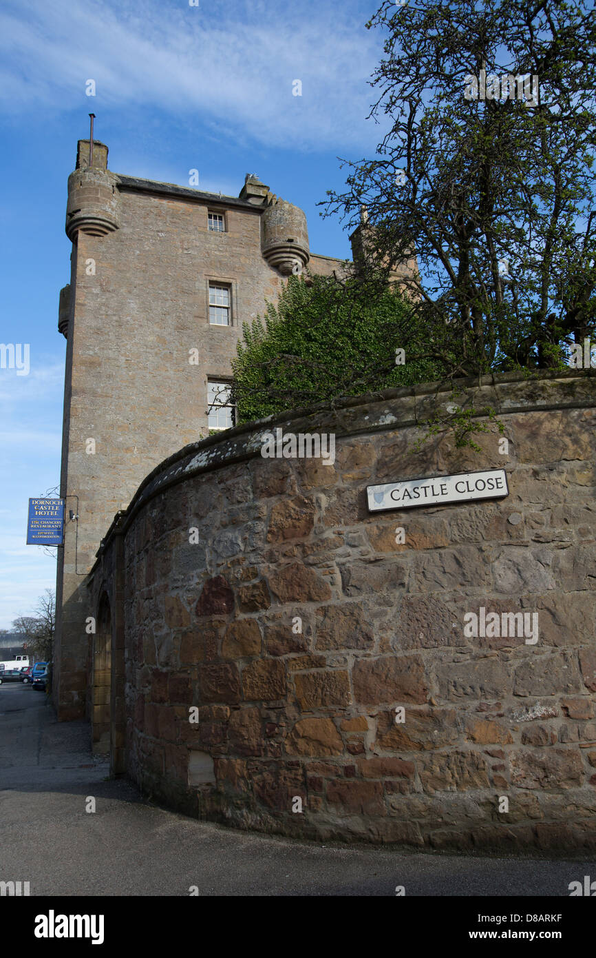 Town of Dornoch, Scotland. Now a hotel Dornoch Castle is the former ...