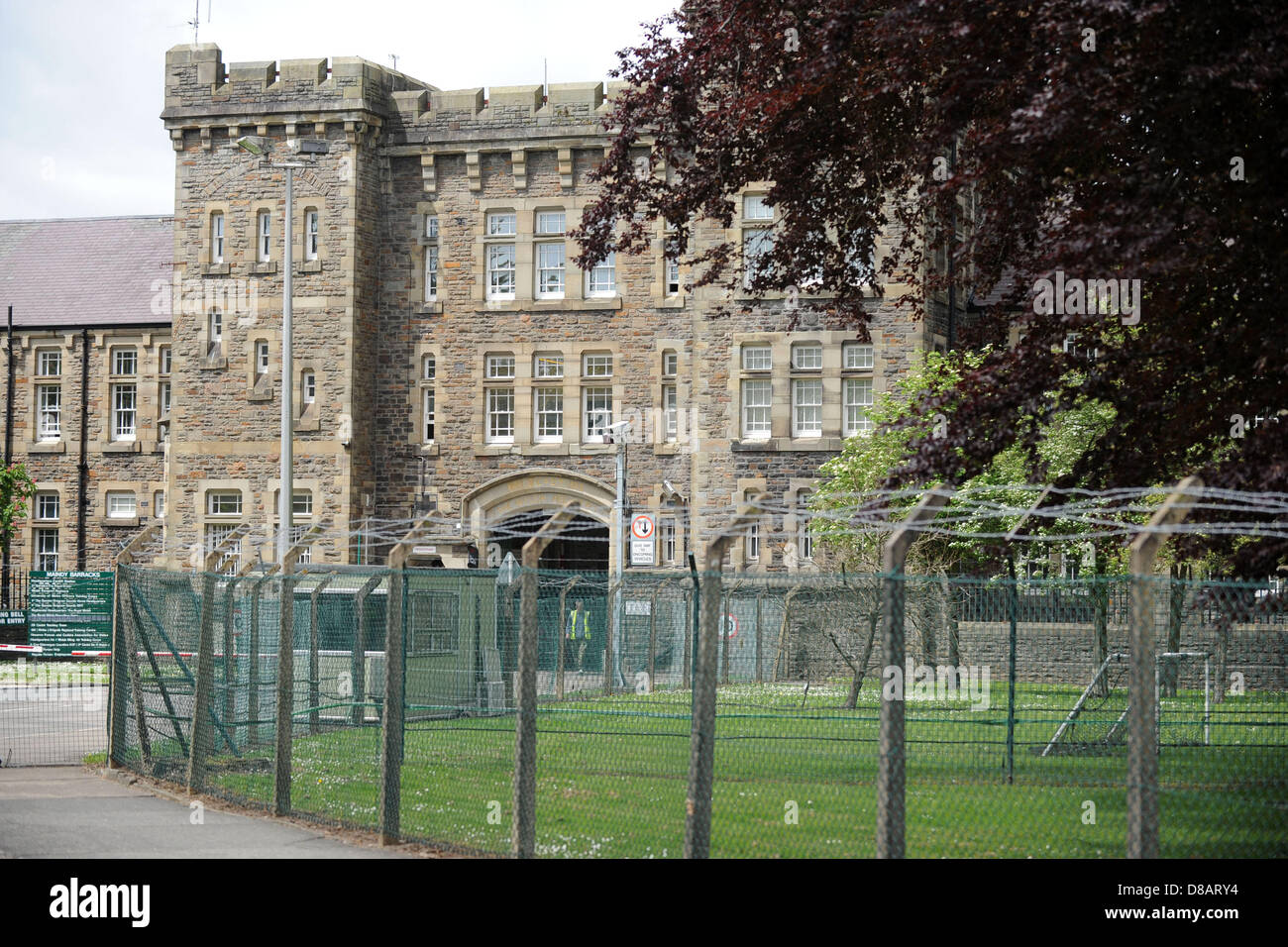 Maindy Barracks , Cardiff, UK. 23rd May 2013. Home Secretary Theresa ...