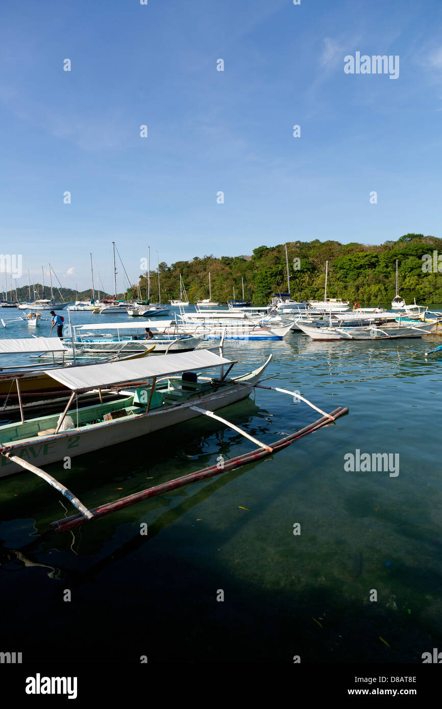 Typical Ferry Boats in the Port of Puerto Galera on Mindoro Island ...
