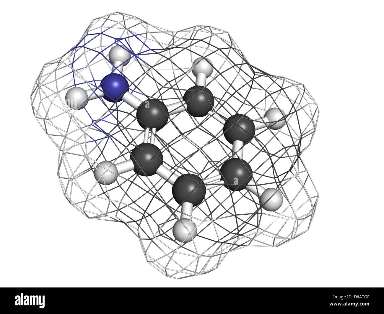 Aniline phenylamine aminobenzene molecular model Cut Out Stock Images ...