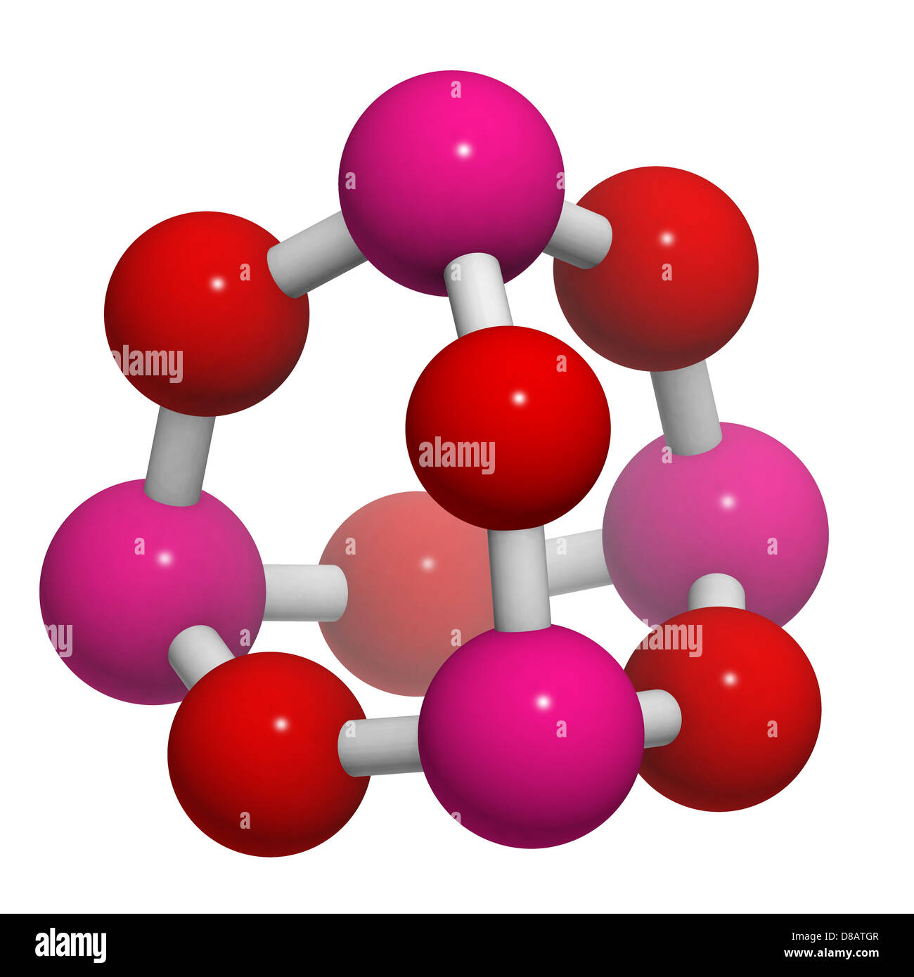 Arsenic trioxide (As2O3, As4O6) poison, chemical structure. Arsenic ...