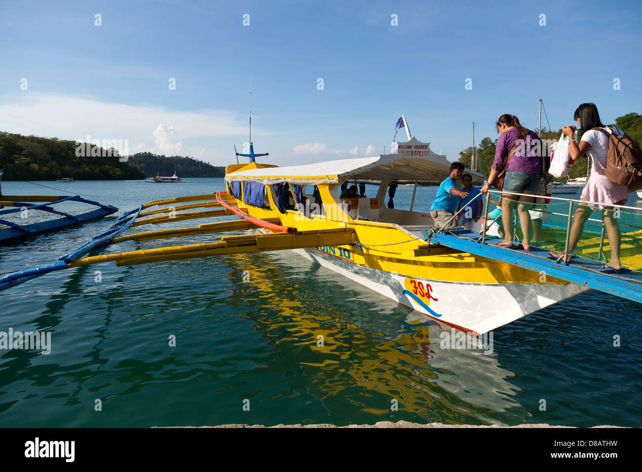 Typical Ferry Boats in the Port of Puerto Galera on Mindoro Island ...