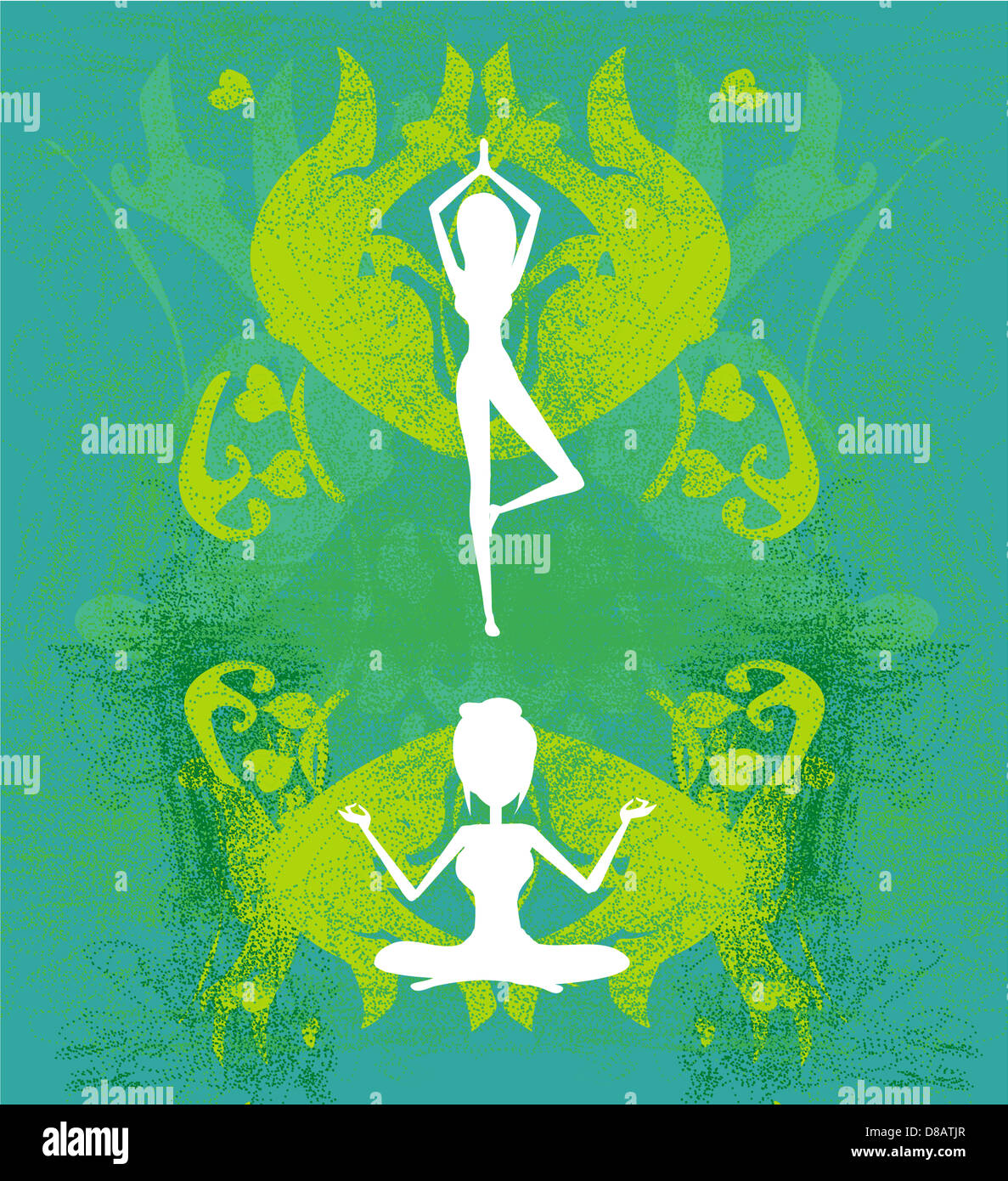woman in a traditional yoga pose vector illustration Stock Photo - Alamy