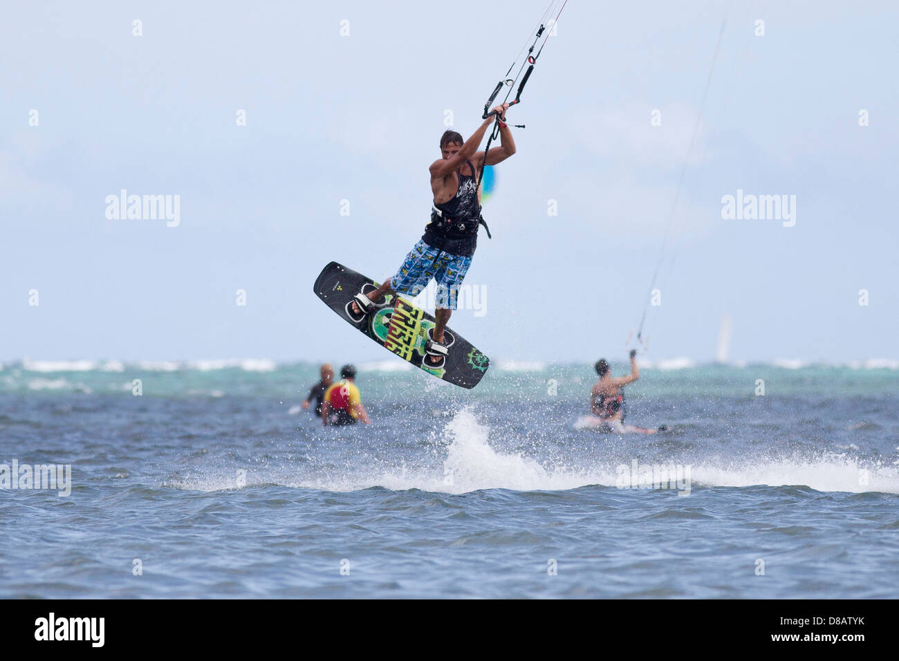 Kiteboarding on beach in hi-res stock photography and images - Alamy