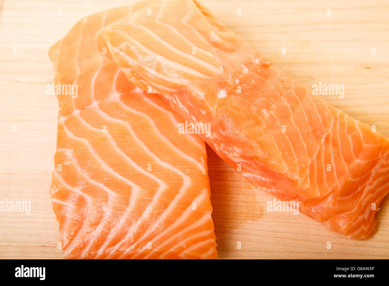 Two fresh, raw Atlantic salmon fillets Stock Photo - Alamy