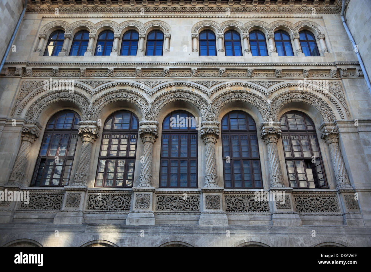 Facade detail of the University of Bucharest, Romania Stock Photo - Alamy