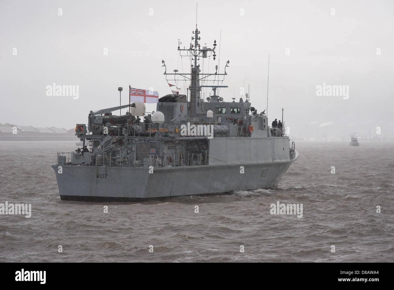 Liverpool, UK. 23rd May 2013. Royal Navy vessel HMS Pembroke arrives in ...