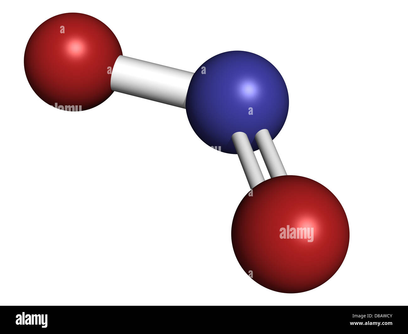 Nitrogen dioxide (NO2, NOx) toxic gas and air pollutant, molecular ...