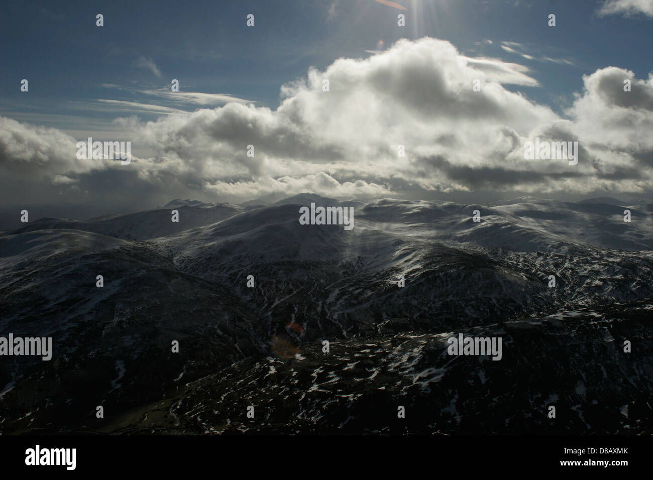 walker in Winter on Schiehallion Stock Photo - Alamy
