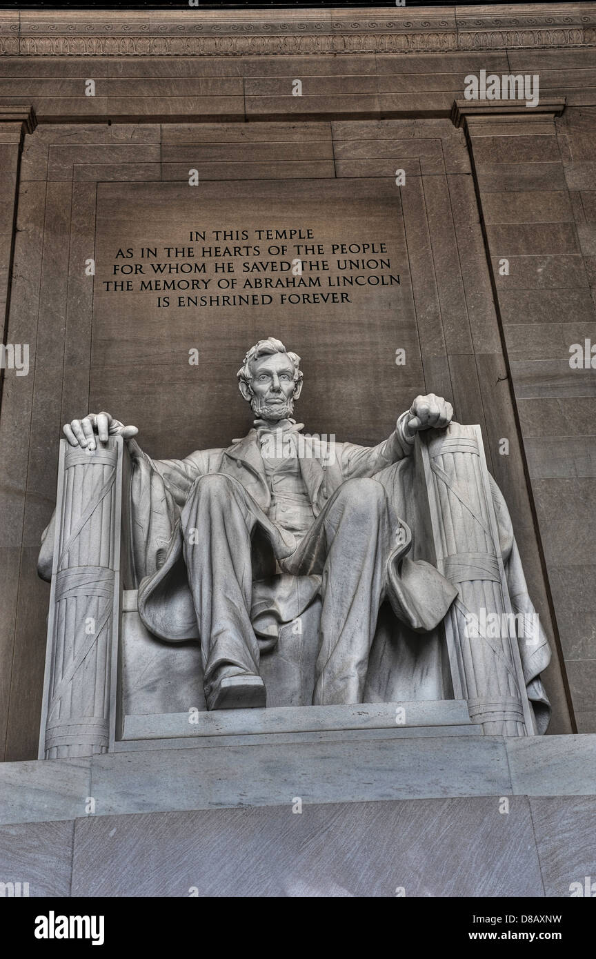Statue of Abraham Lincoln in Washington DC Stock Photo - Alamy