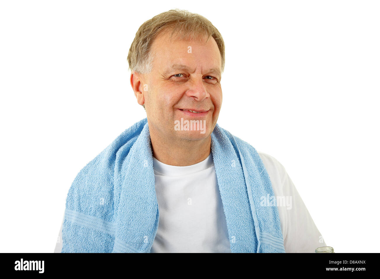 Man with towel Stock Photo - Alamy