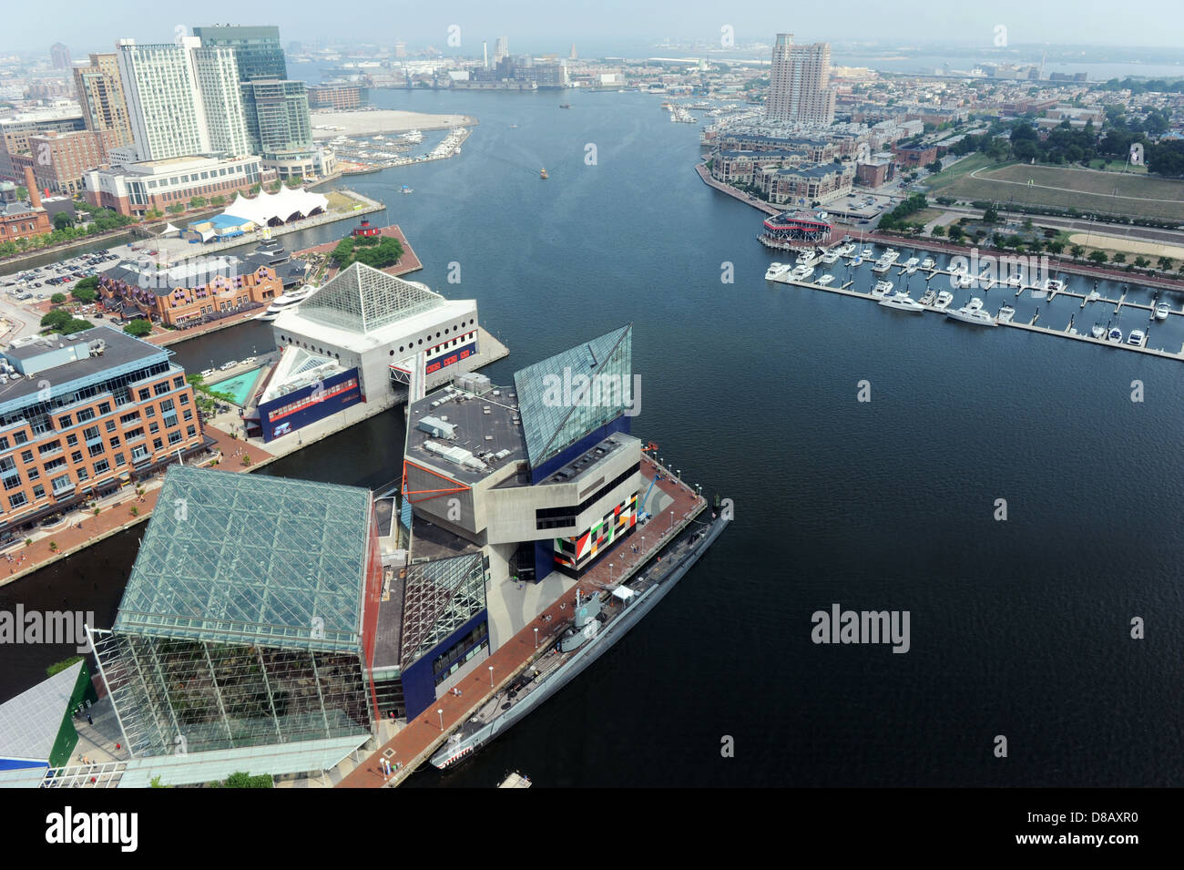 Aerial view of Baltimore Harbor on a sunny day Stock Photo - Alamy