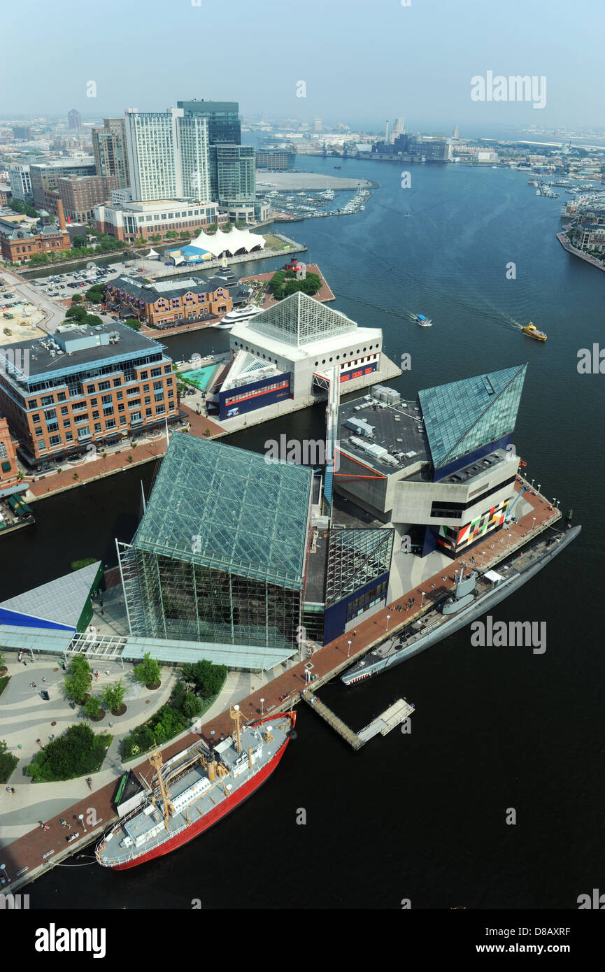 Aerial view of Baltimore Harbor on a sunny day Stock Photo - Alamy