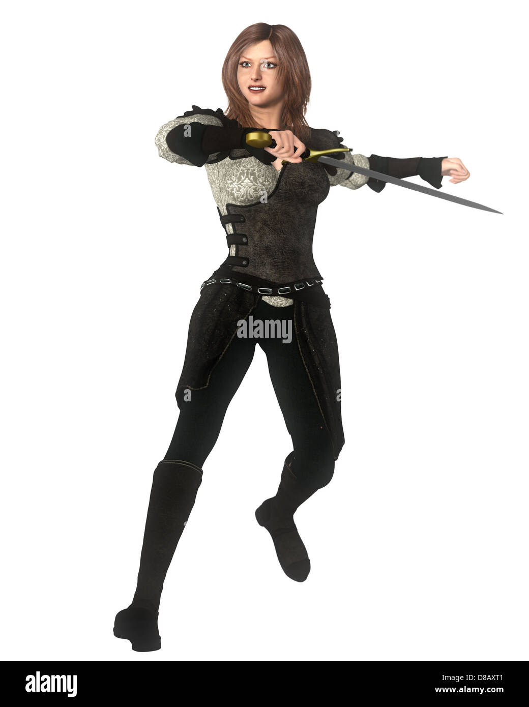 Beautiful female fighter sword hi-res stock photography and images - Alamy