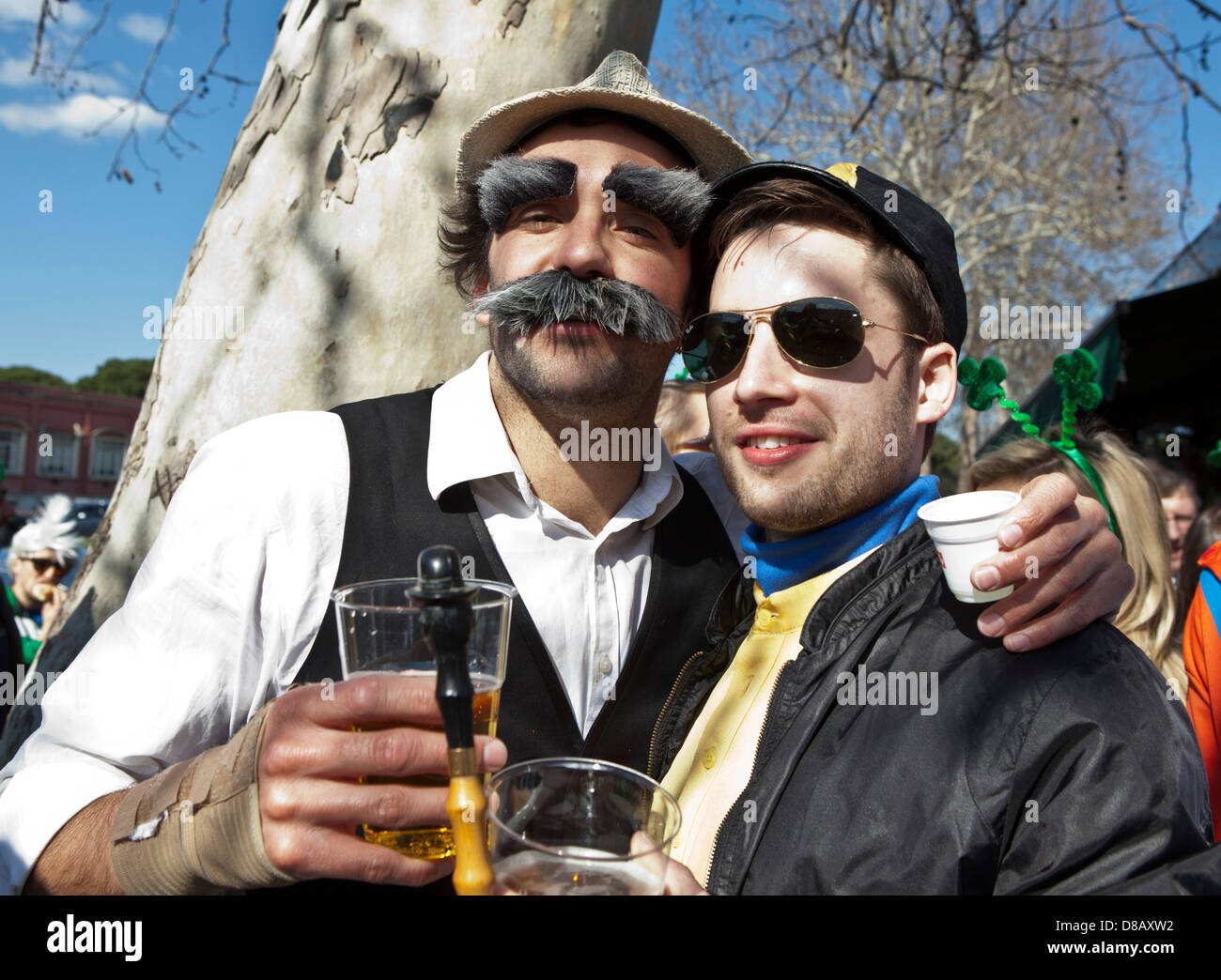 Two Irish rugby fans dressed as Super Mario Bros and Frankie Dettori at ...