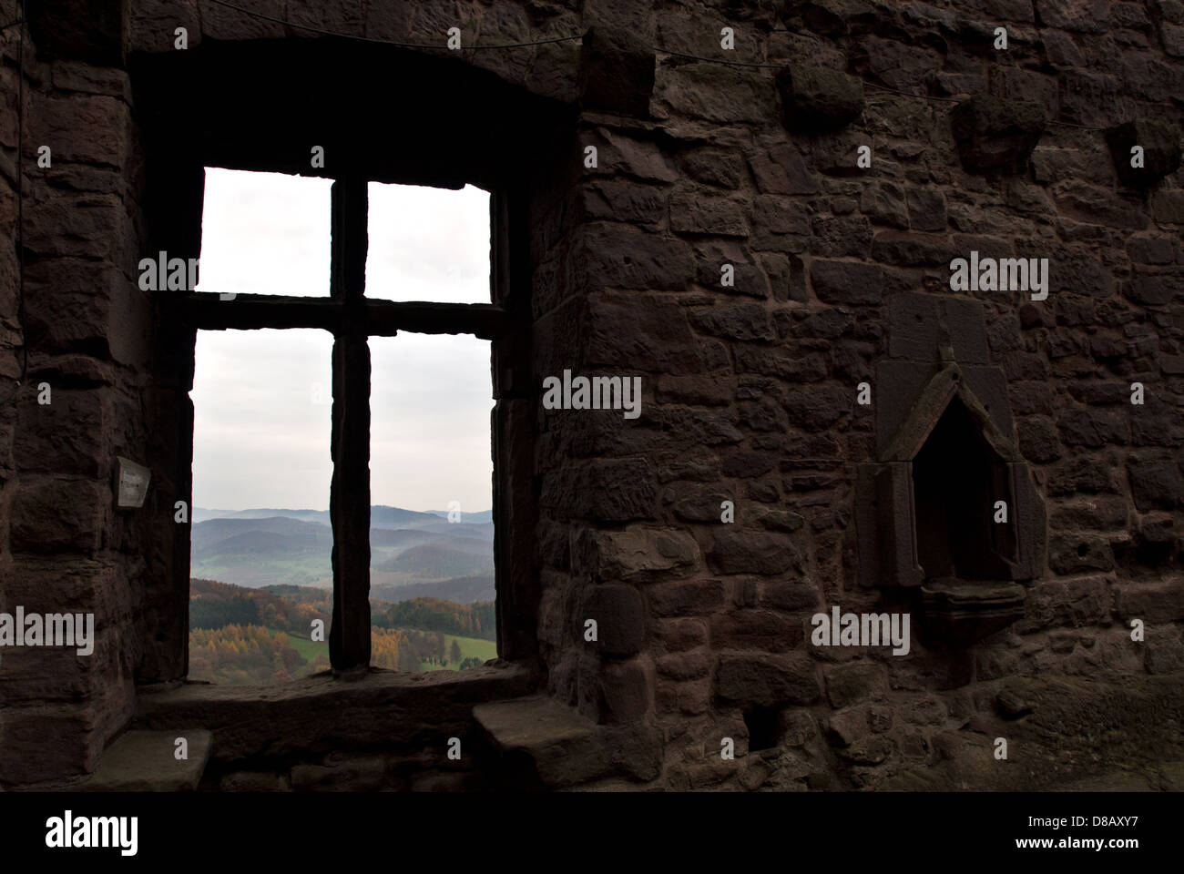 A view through a window of Hanstein Castle in Germany Stock Photo - Alamy
