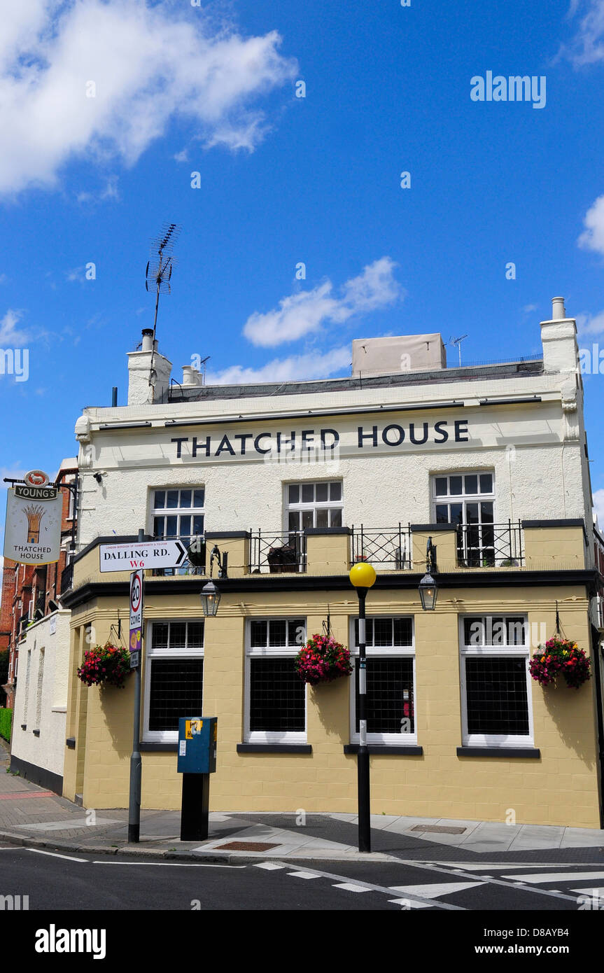 Thatched House pub, Dalling Road, Hammersmith, London, England Stock ...