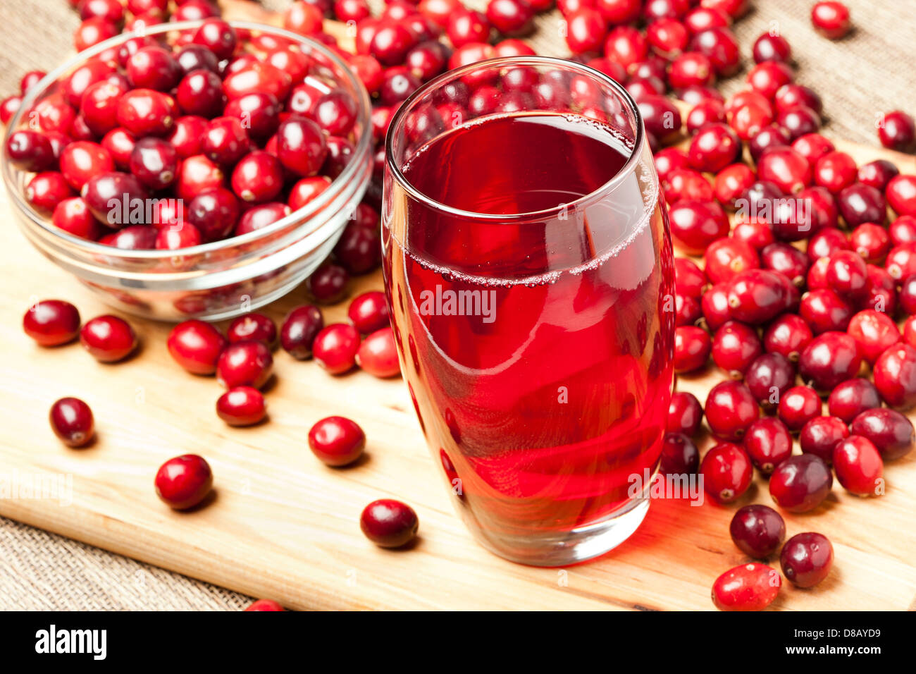 Fresh Organic Cranberry Juice against a background Stock Photo - Alamy