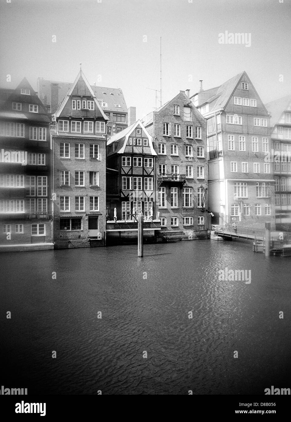 Medieval timber frame buildings at Nikolaifleet (rear of Deichstrasse ...