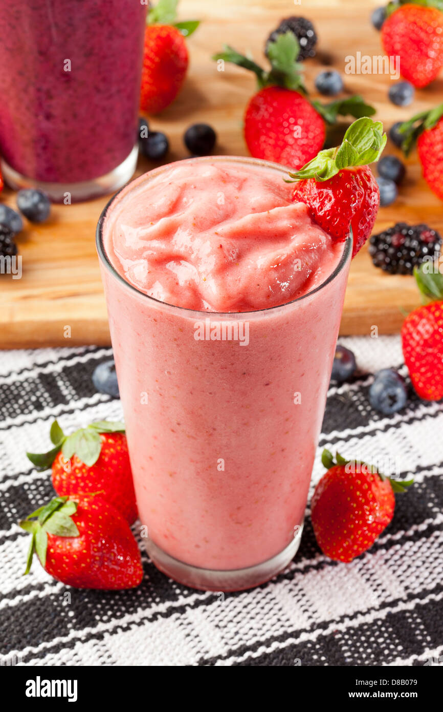 Organic Strawberry Smoothie made with fresh Ingredients Stock Photo - Alamy