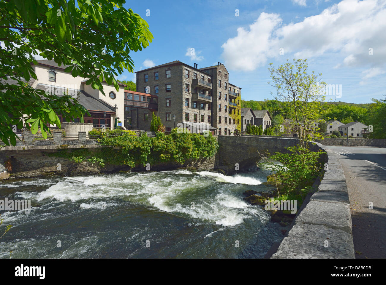 The Whitewater Hotel and the River Leven. Backbarrow, Lake District ...