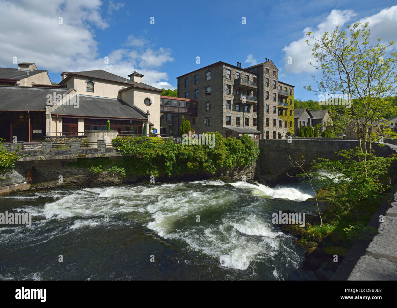 The Whitewater Hotel and the River Leven. Backbarrow, Lake District ...