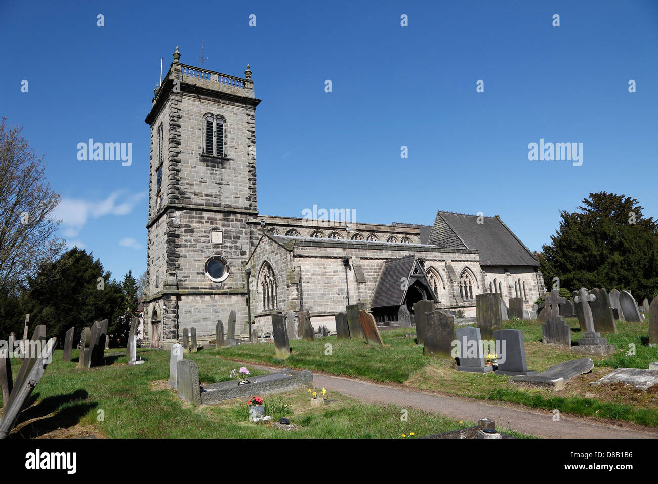 St Nicholas church Abbots Bromley Staffordshire England, Great Britain ...